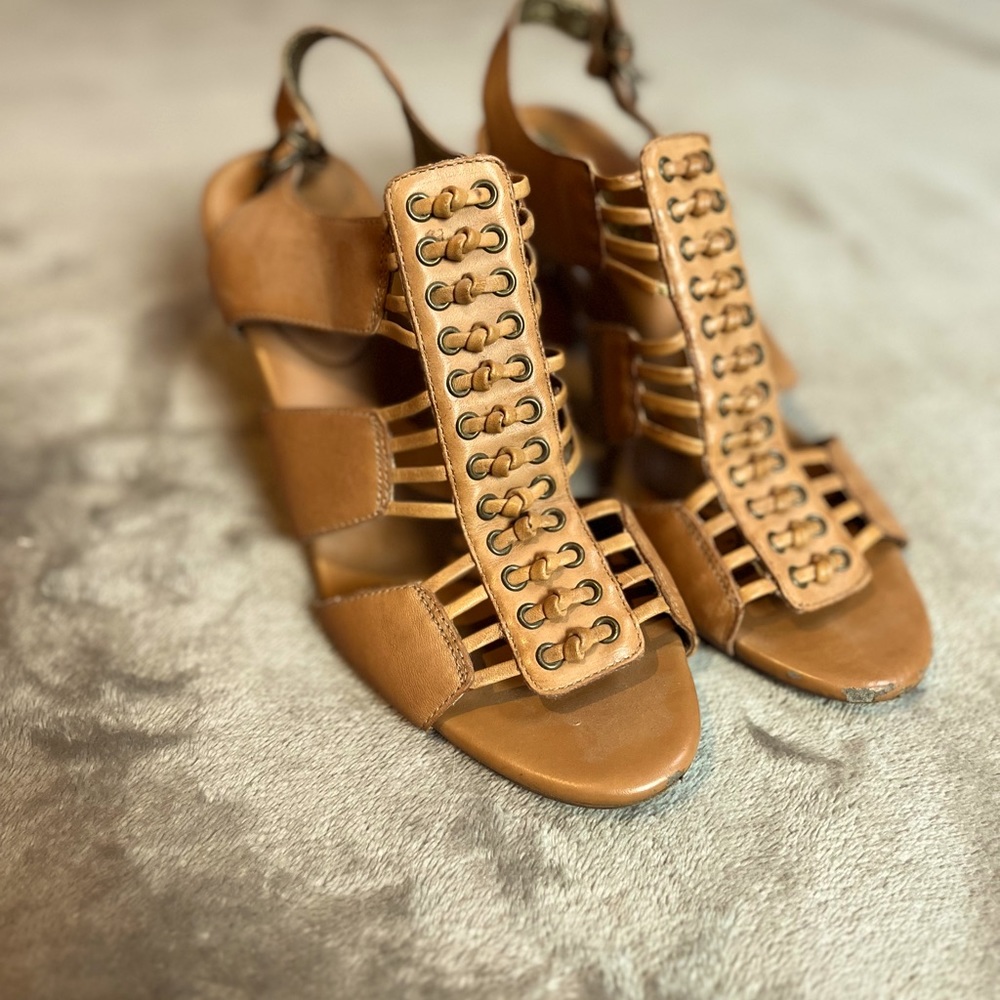 Buy These Chic Light Brown High Heel Open Toe Sandals… - Gem